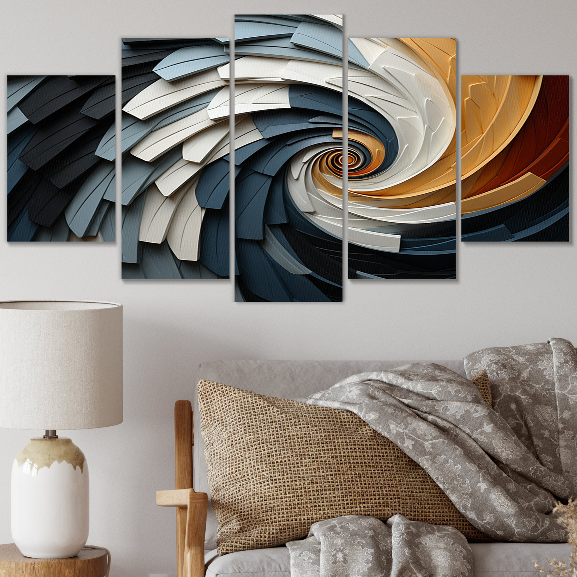 Design Art Geometric Spiral III - Abstract Spirals Metal Wall Art ...