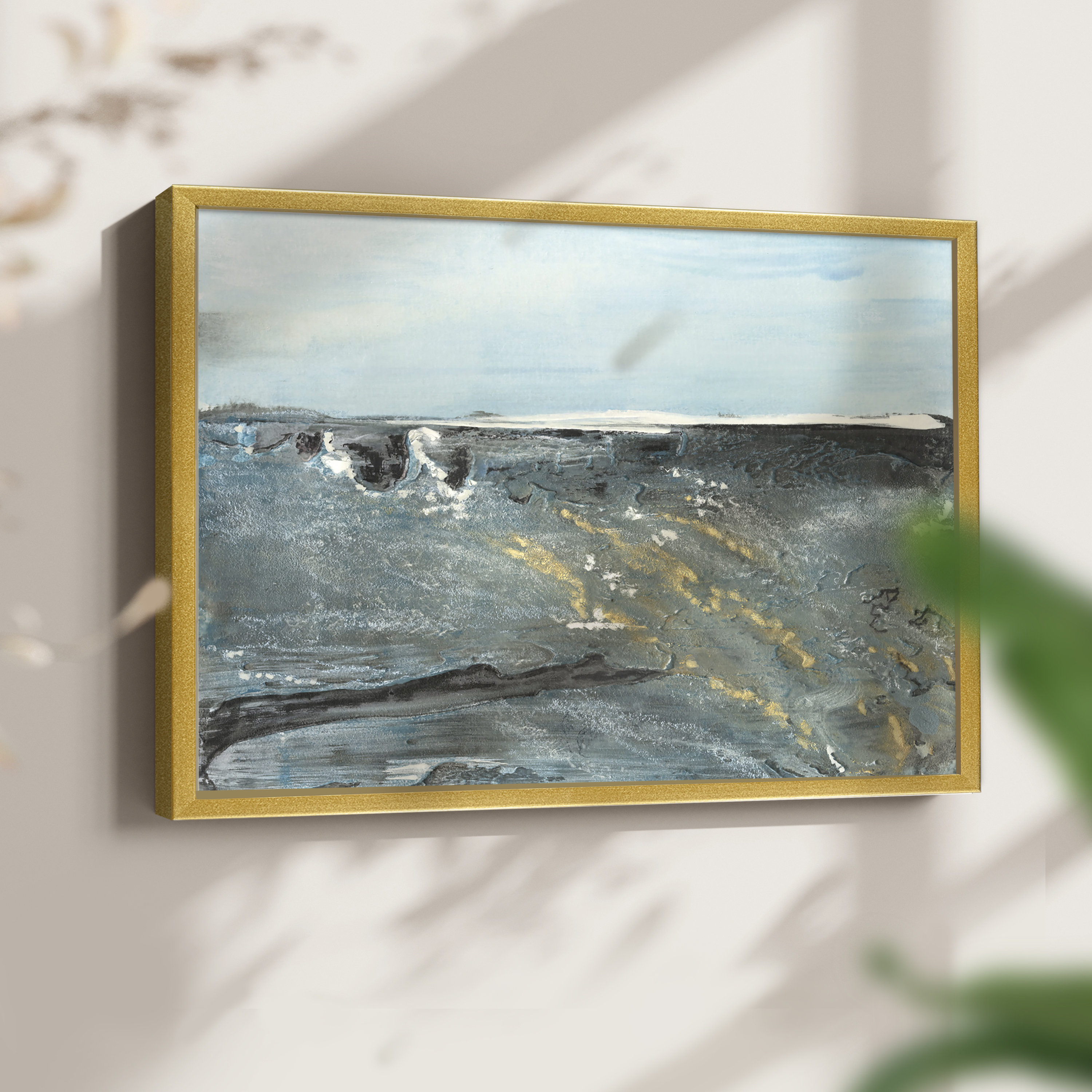 Ivy Bronx Flow of Love in Ocean II -Framed Print - Restickable | Wayfair