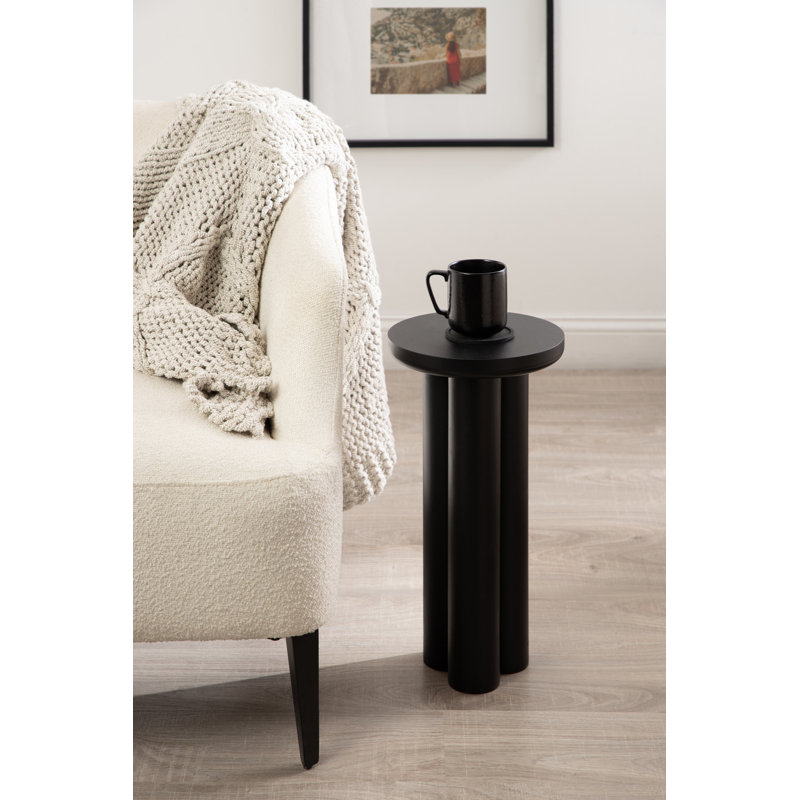 Latitude Run® Wooden Round Pedestal Drink Table | Wayfair