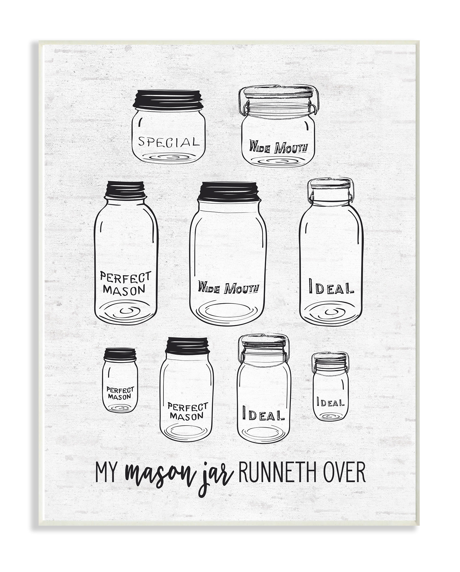 Ebern Designs 'My Mason Jar Runneth Over Illustrations Subtle ...