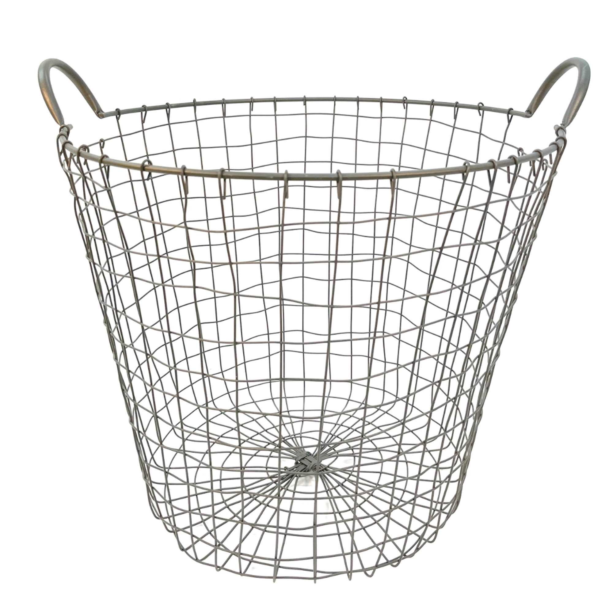 Williston Forge Rustic Grey Round Wire Basket - Wayfair Canada