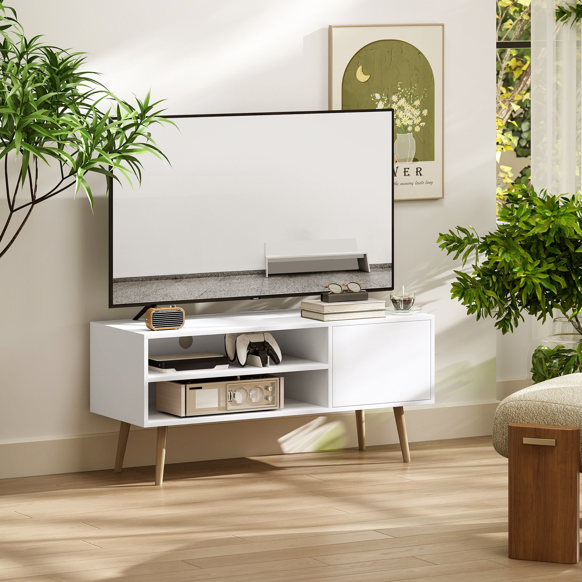 George Oliver Unfinished TV Stand for TVs up to 55" | Wayfair.co.uk