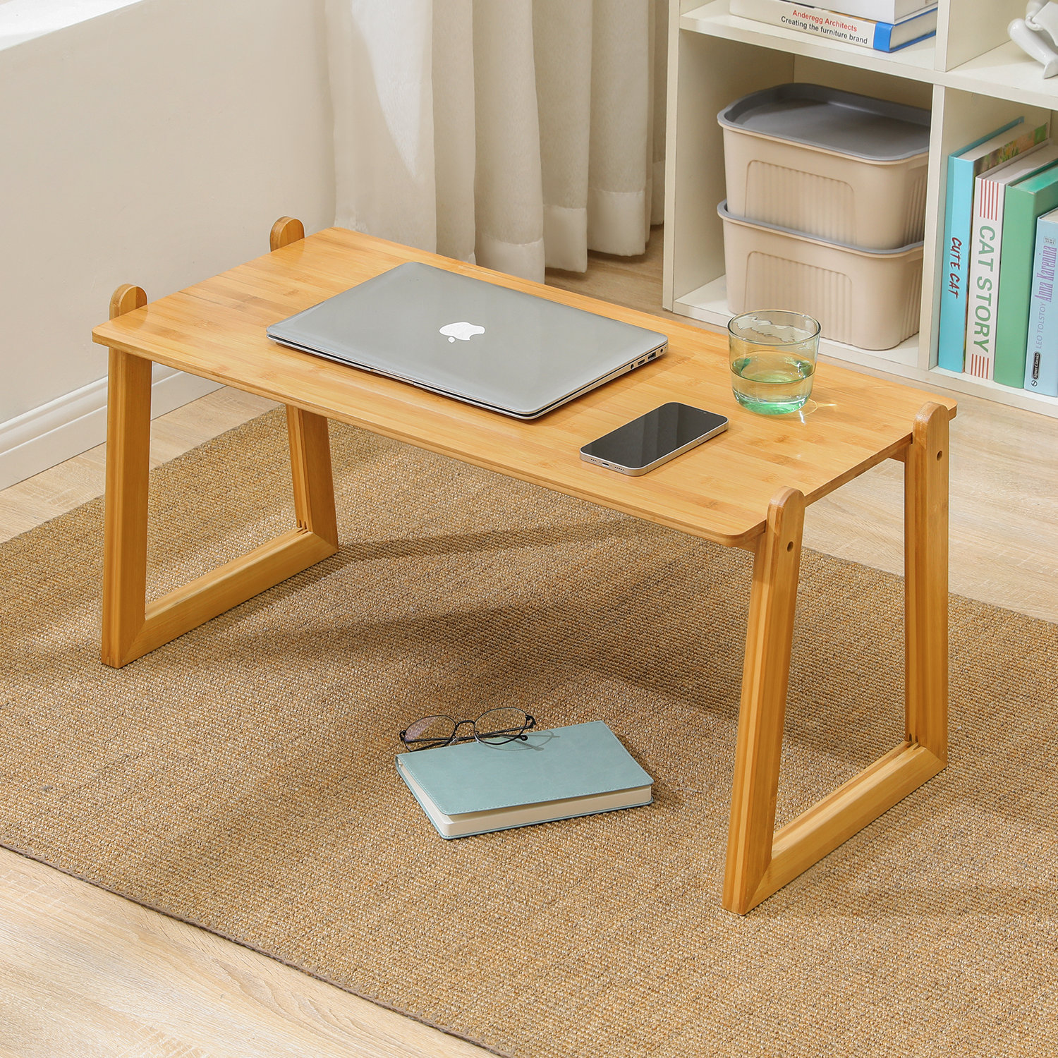 Ebern Designs Modern Center Floor Tea Coffee Table Laptop Tray Bed Desk ...