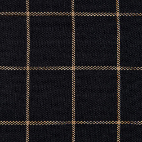 HiEnd Accents Plaid Tan and Black Tweed Classic Windowpane Pattern ...