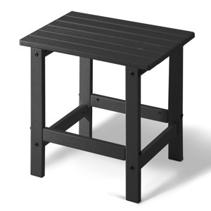 Winston Porter 17 in. 2-Tier Rectangular HDPE Outdoor Side Table with ...