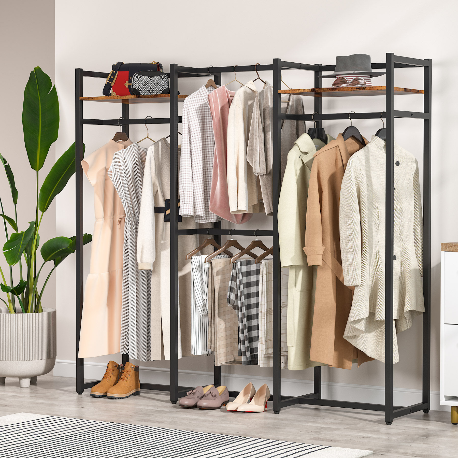 17 Stories Luisafernanda 70.1" W Clothes Racks and Garment Racks ...