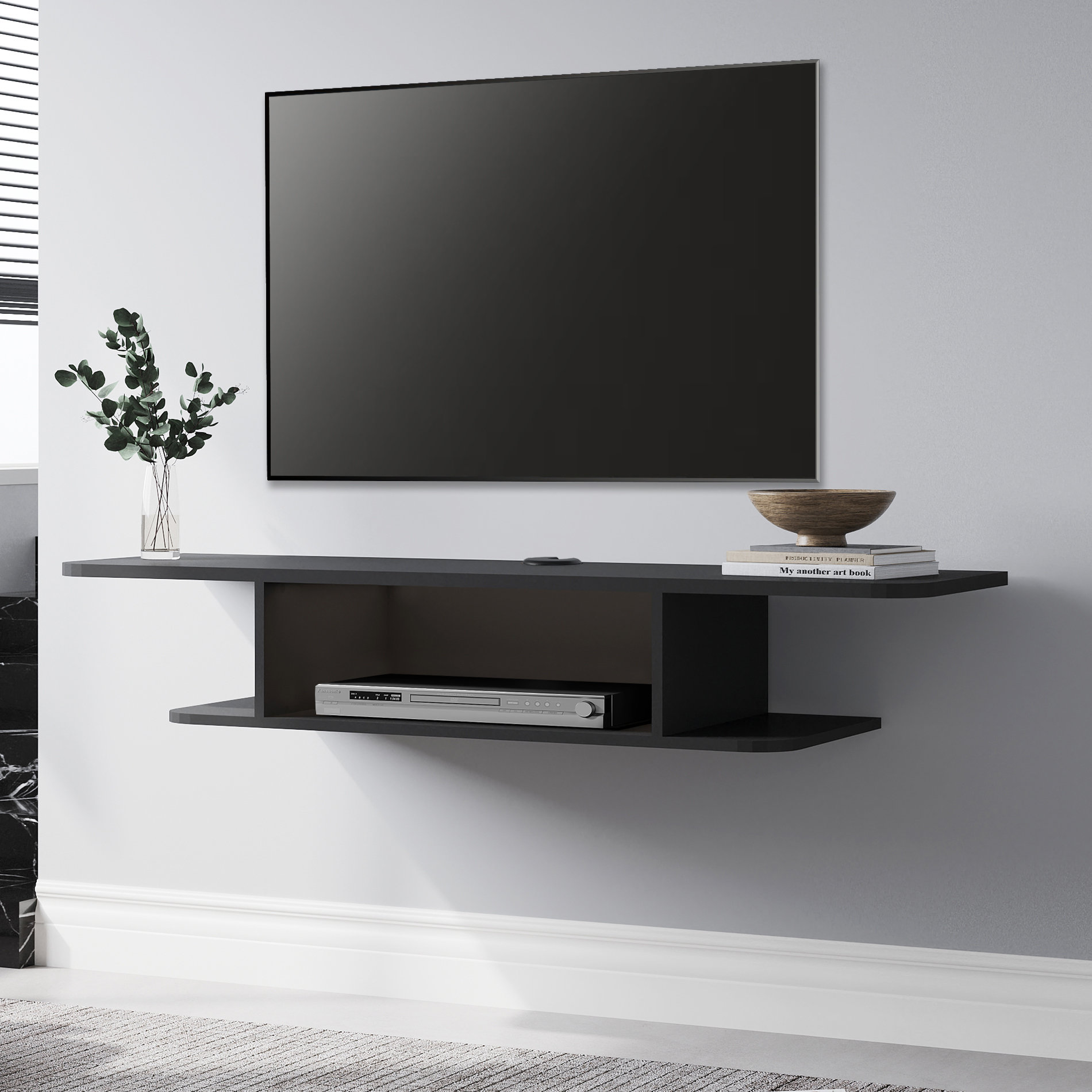Ebern Designs Suitland Floating TV Stand for TVs up to 50" & Reviews ...