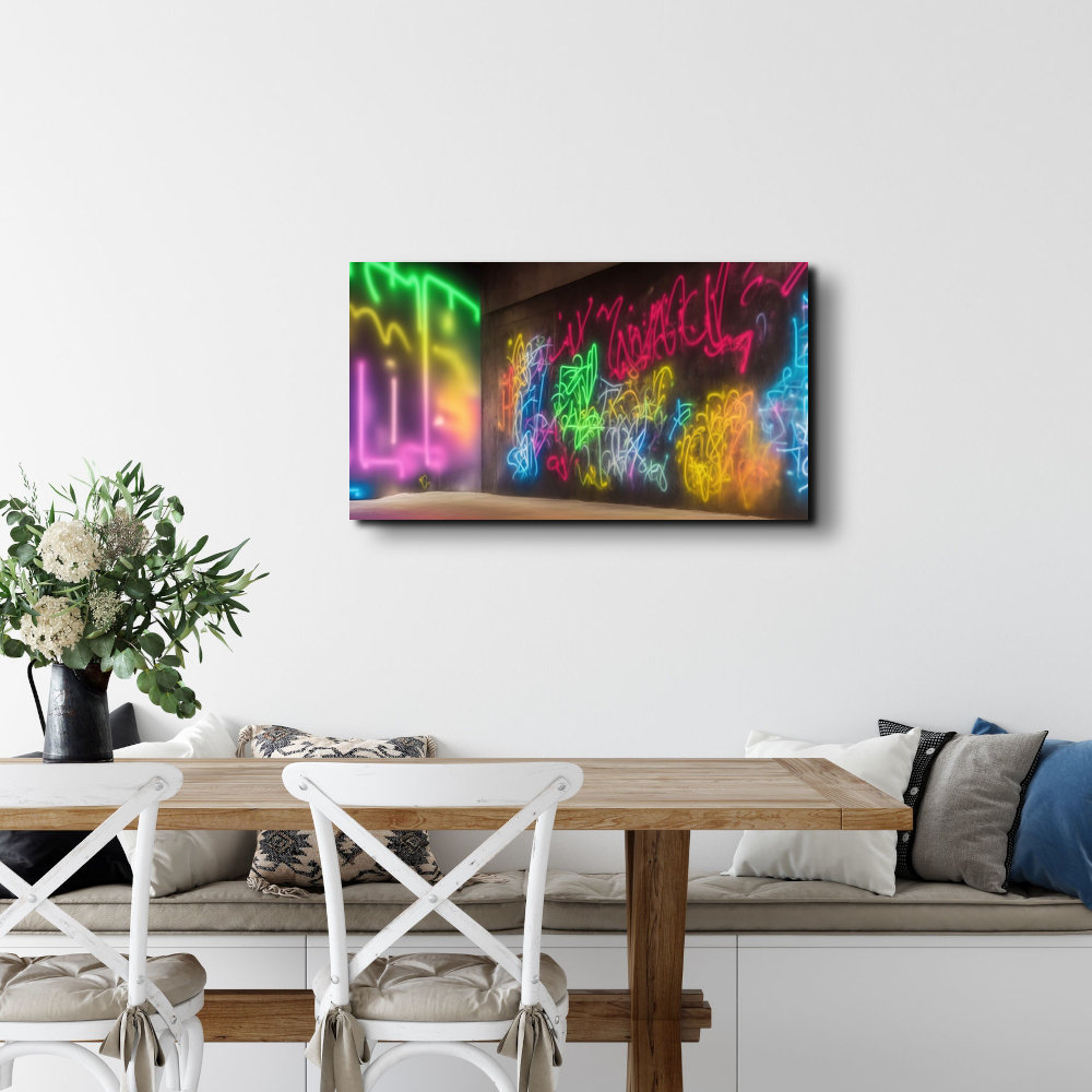 ATX Art Group LLC Neon Basement by Stephen Chambers - Wrapped Canvas ...