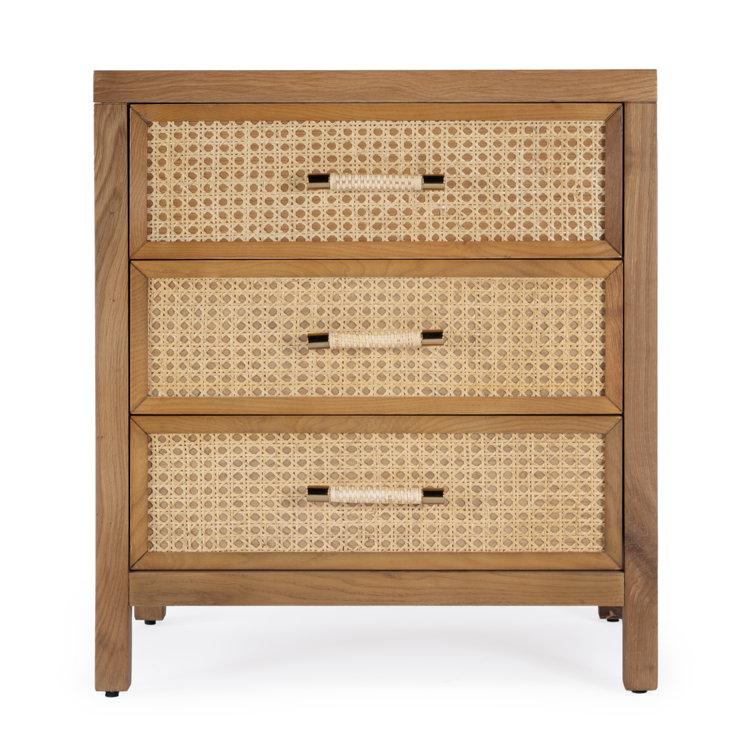 Butler Mesa Cane and Solid Wood 3 Drawer Chest & Reviews | Perigold