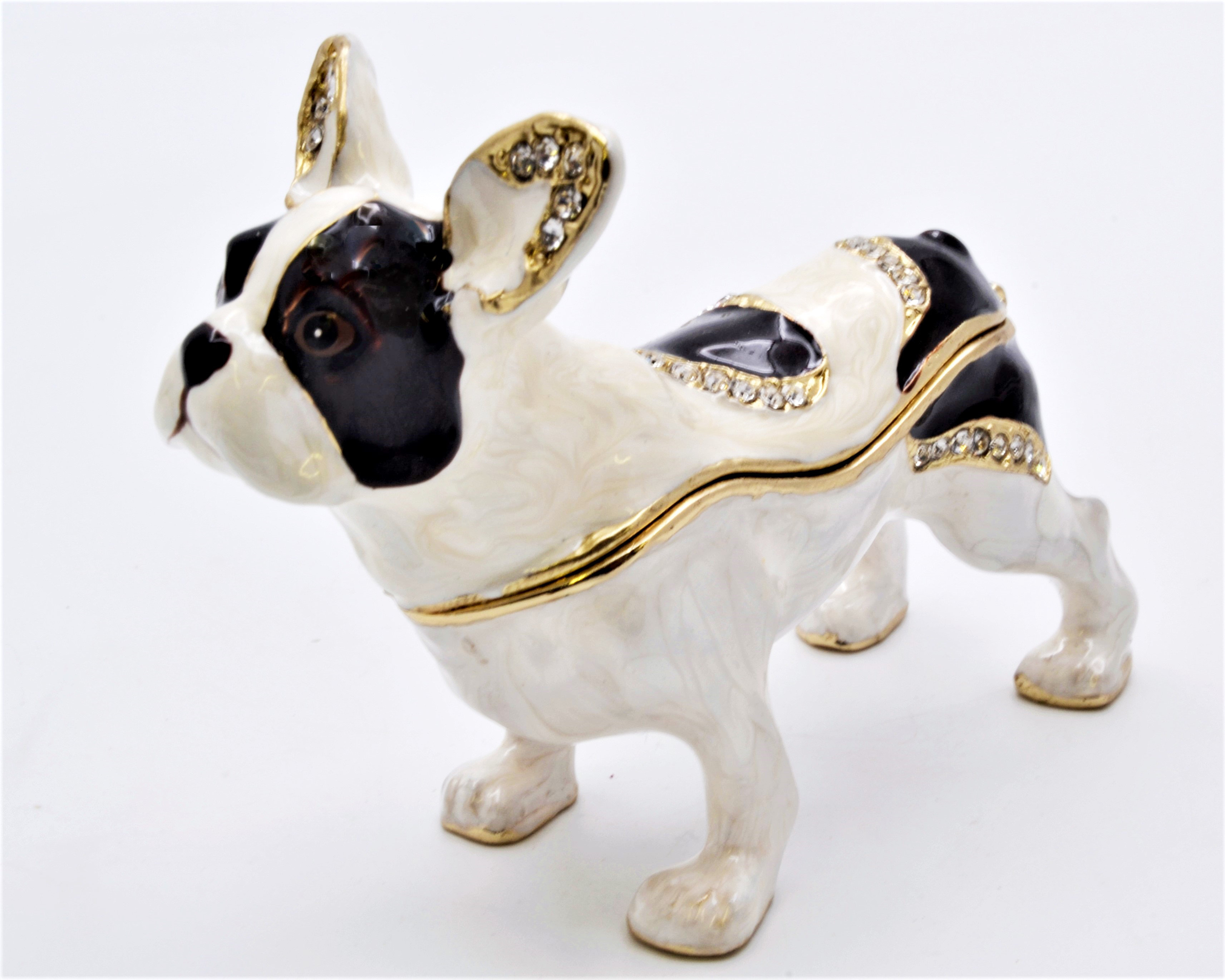 Rosdorf Park Jeweled French Bulldog Trinket Box. Hand Set Swarovski ...