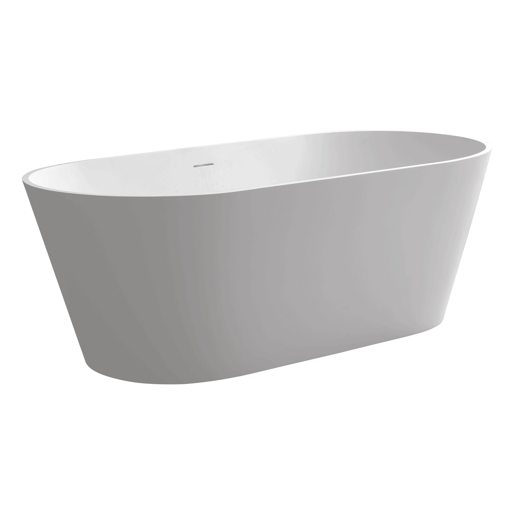 SHANRUGUOJI 67" Premium Solid Surface Deep Soaking Bathtub | Wayfair