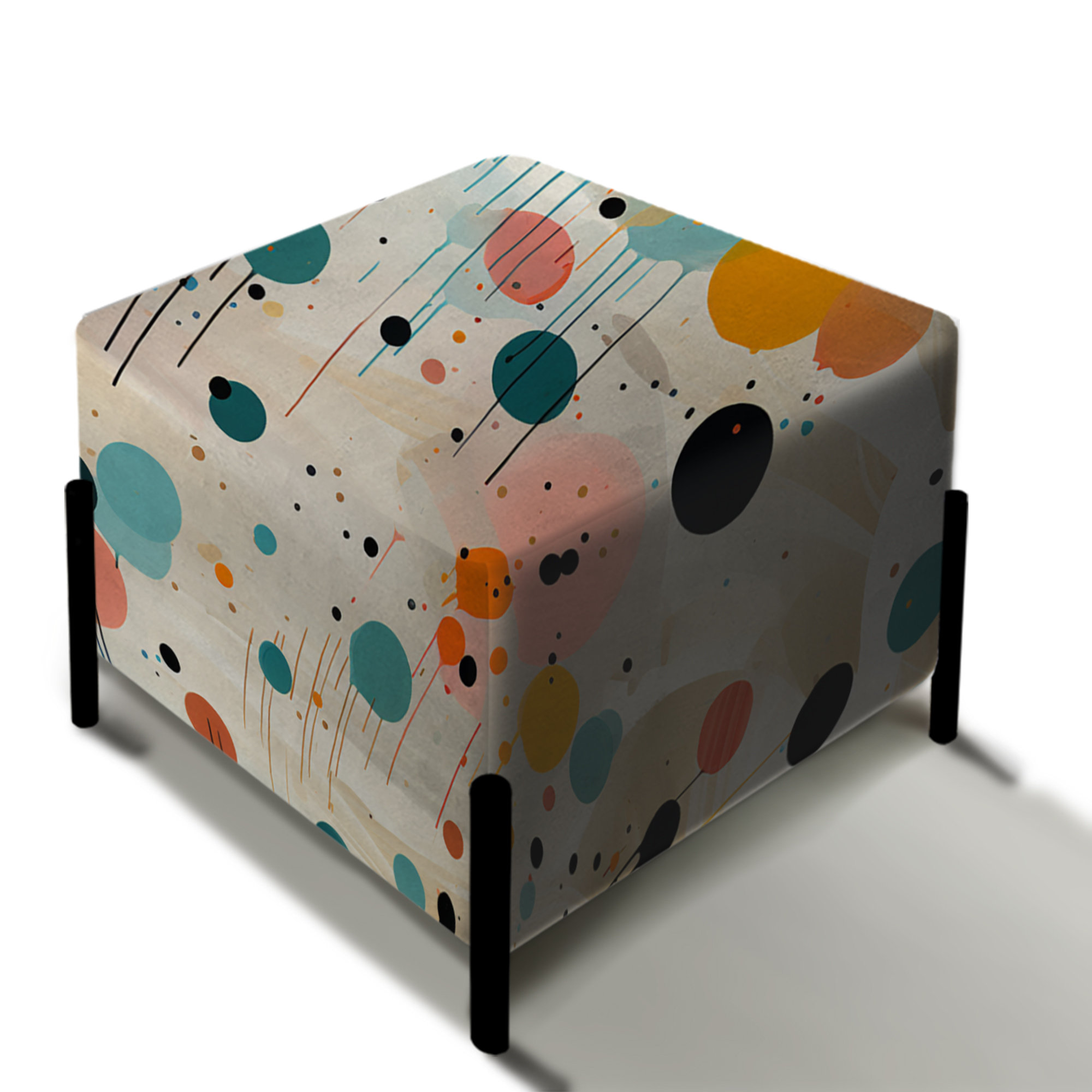 Design Art Multicolor Dance Polka Dots Pattern - Polka Dots Square ...