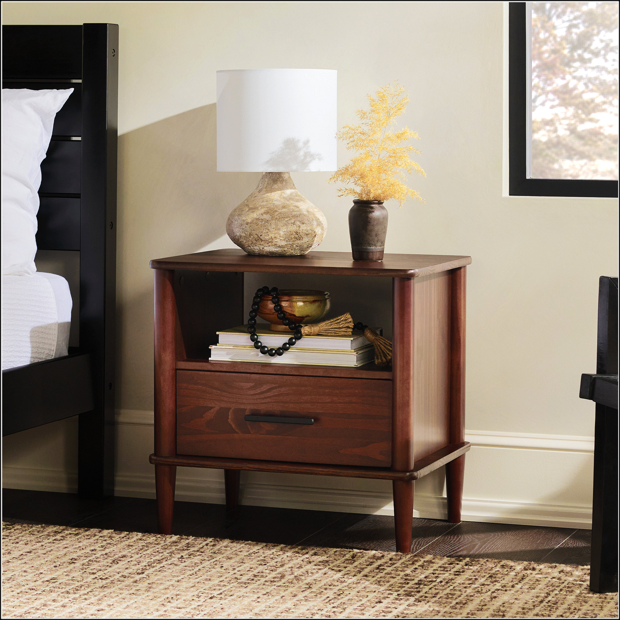 Corrigan Studio® Transitional Solid Wood Spindle Nightstand | Wayfair