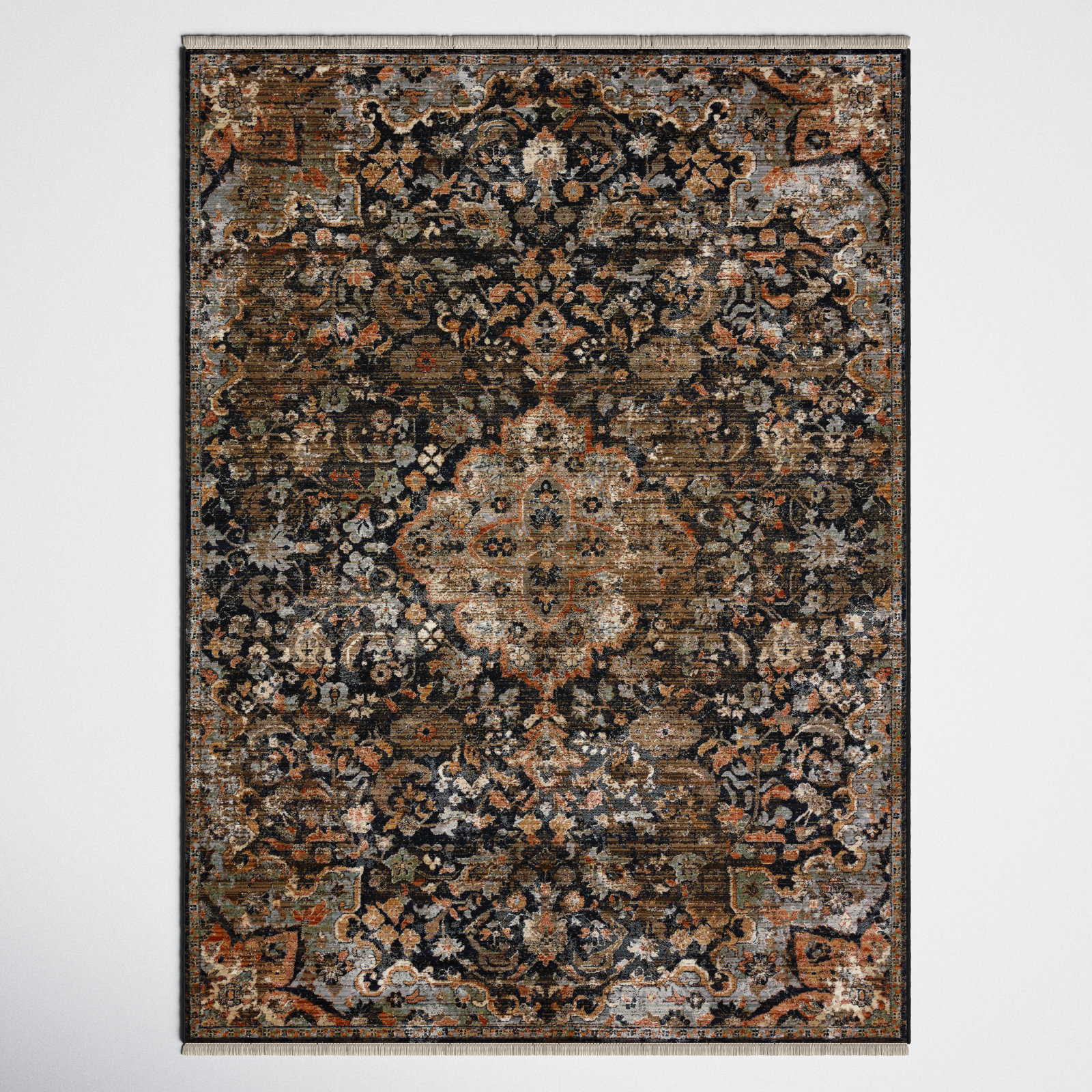 Joss & Main Miko Soft Power-Loomed Oriental Area Rug with Distressed ...