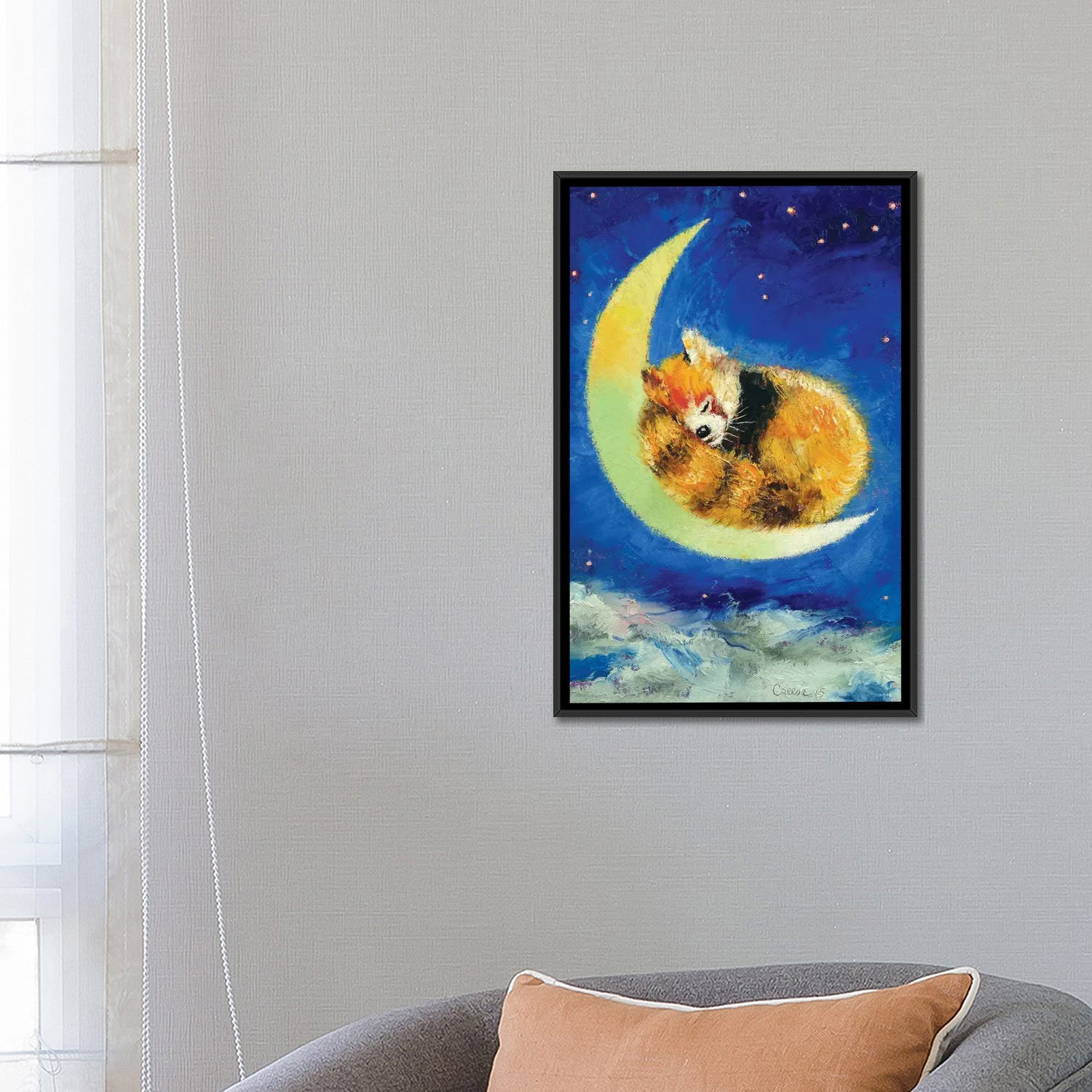 East Urban Home 'Red Panda Dreams' Painting on Wrapped Canvas | Wayfair