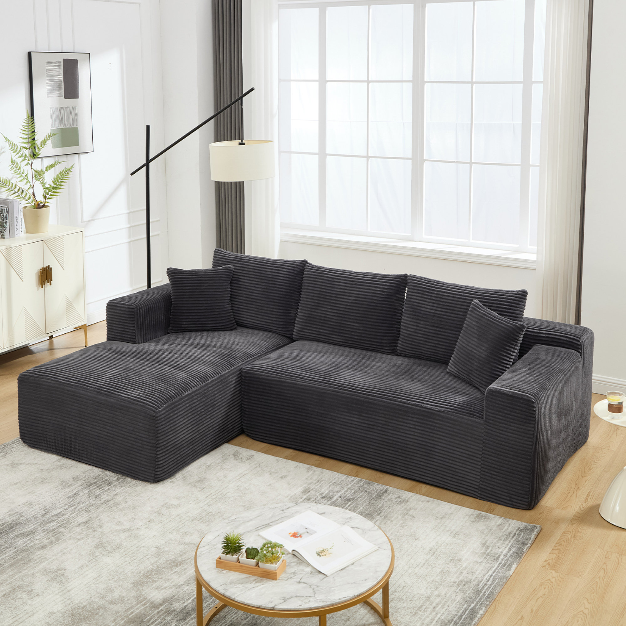Latitude Run® Modular Sectional Sofa L-Shape Cloud Couch with Oversized ...