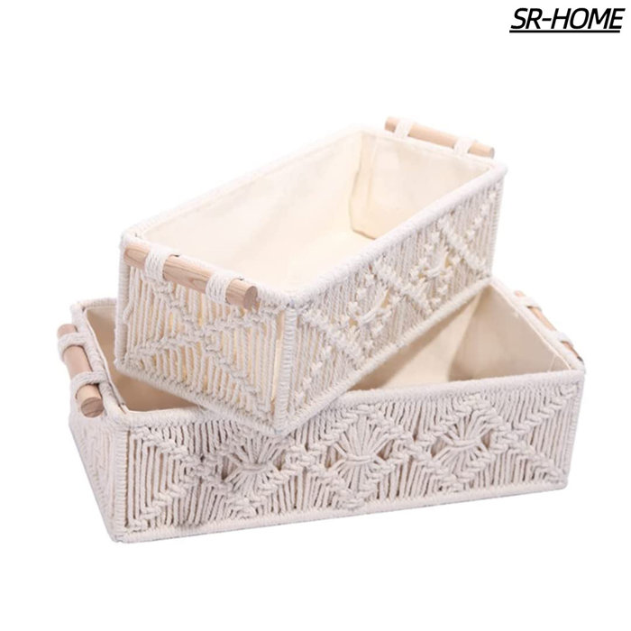 SR-HOME 2 Piece Fabric Basket Set | Wayfair