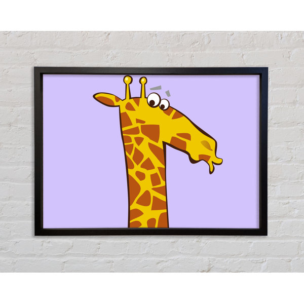 Bright Star Funny Confused Zebra Lilac - Single Picture Frame Art ...