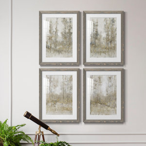 Winston Porter Thicket Of Trees I Framed On Paper 4 Pieces Painting ...