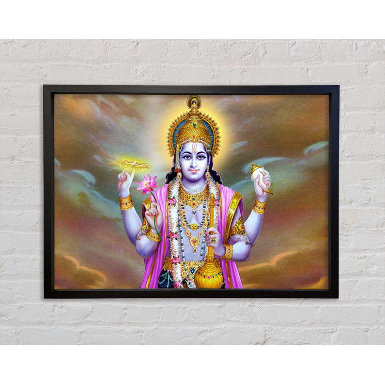 Bright Star Hindu Vishnu - Single Picture Frame Art Prints on Canvas ...