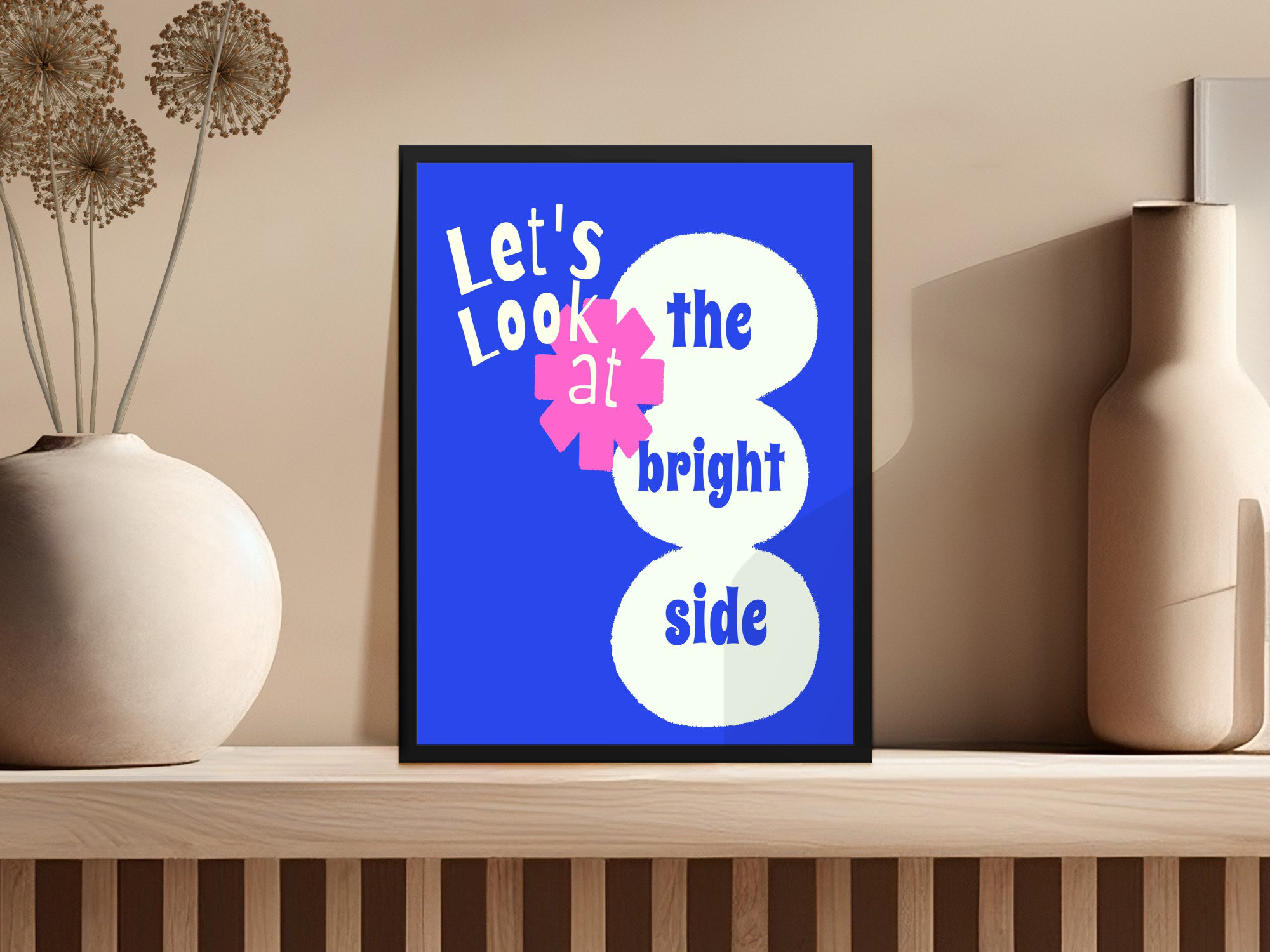Lark Manor Lets Look At The Bright Side Motivational Quote Framed ...