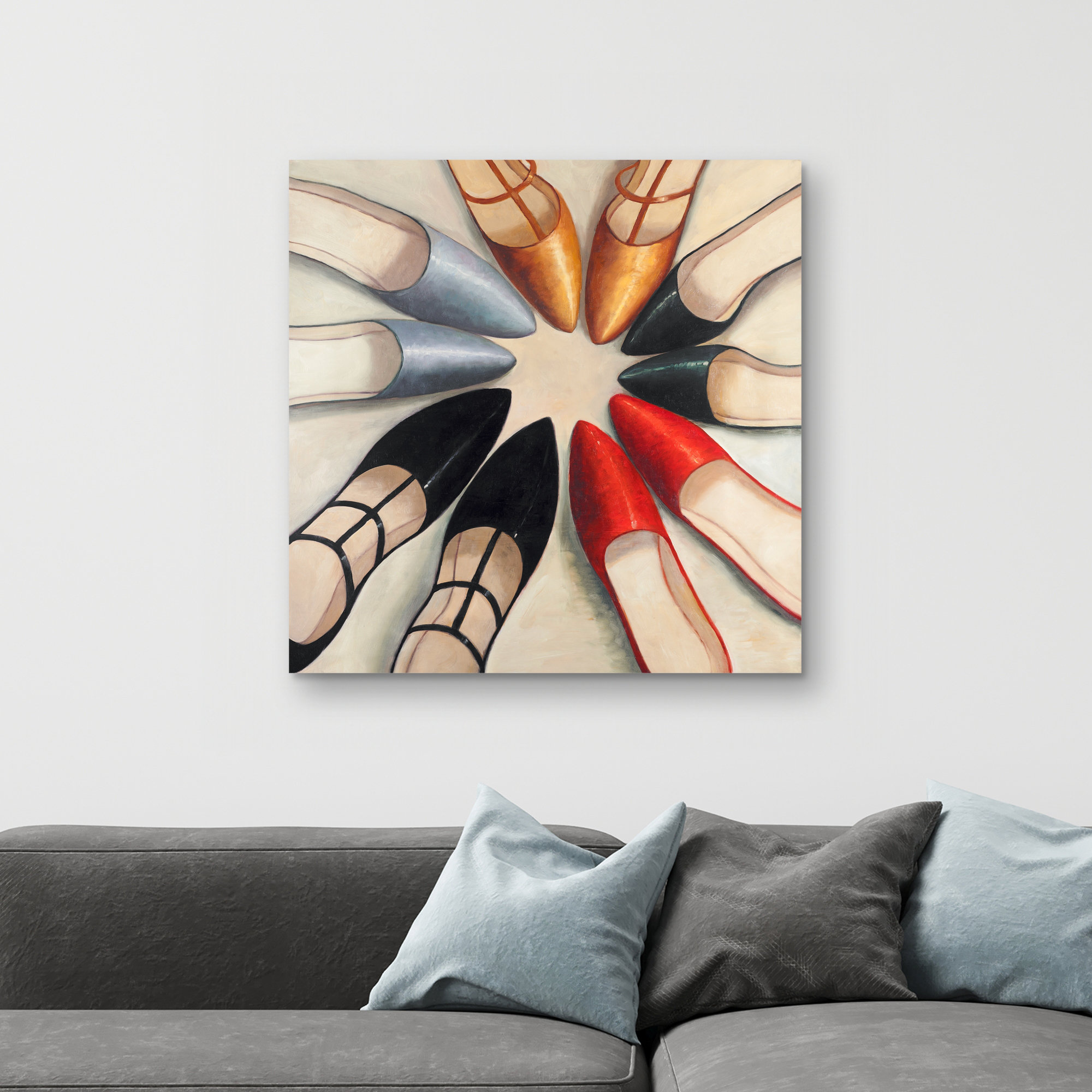 Begin Edition International Inc. Five pair of women shoes - 32"x32" art ...