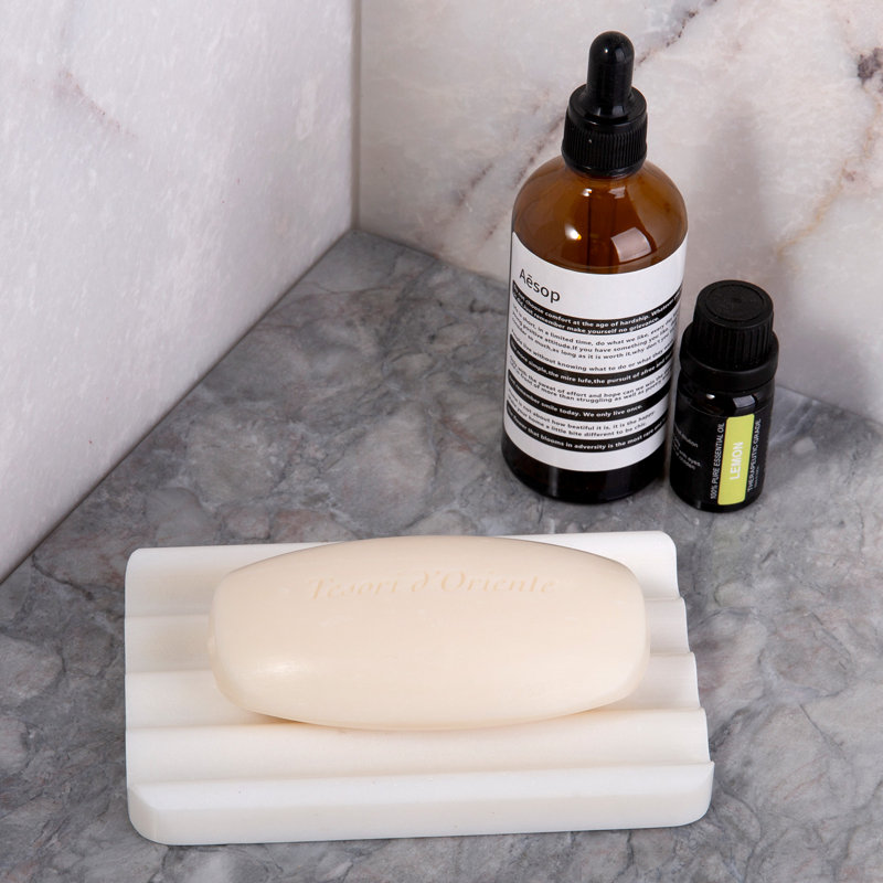 Wrought Studio™ Natural Marble Soap Tray | Wayfair