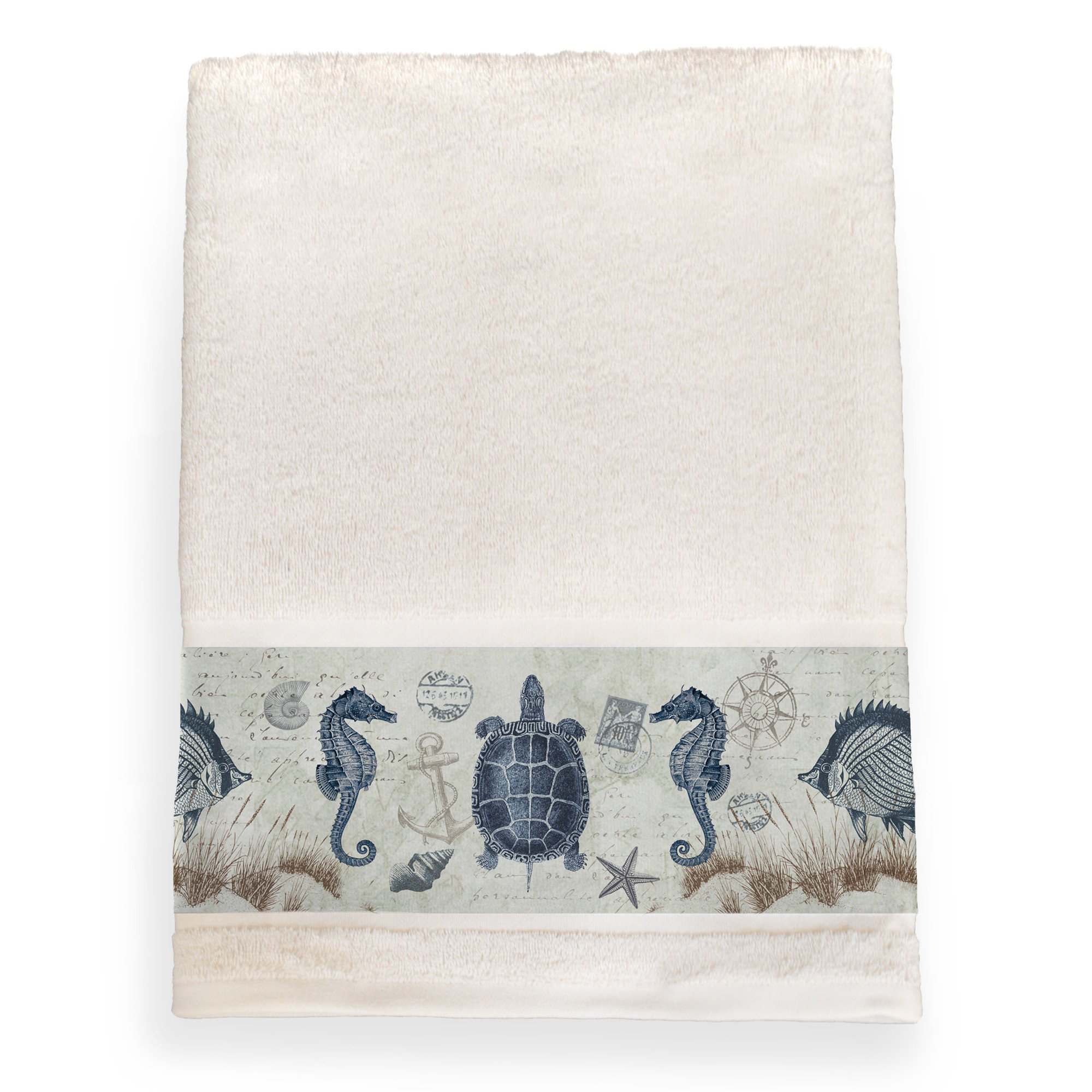 Highland Dunes Kurt Seaside Postcard 100% Cotton Bath Towel | Wayfair