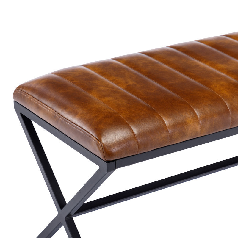 Wade Logan® Batrina Faux Leather Bench & Reviews | Wayfair