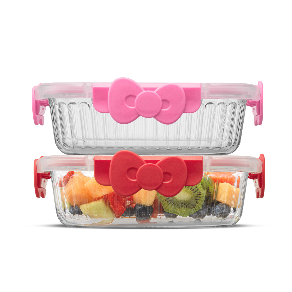 JoyJolt Hello Kitty Fluted Food Storage Containers - 34 oz - Set of 2 ...