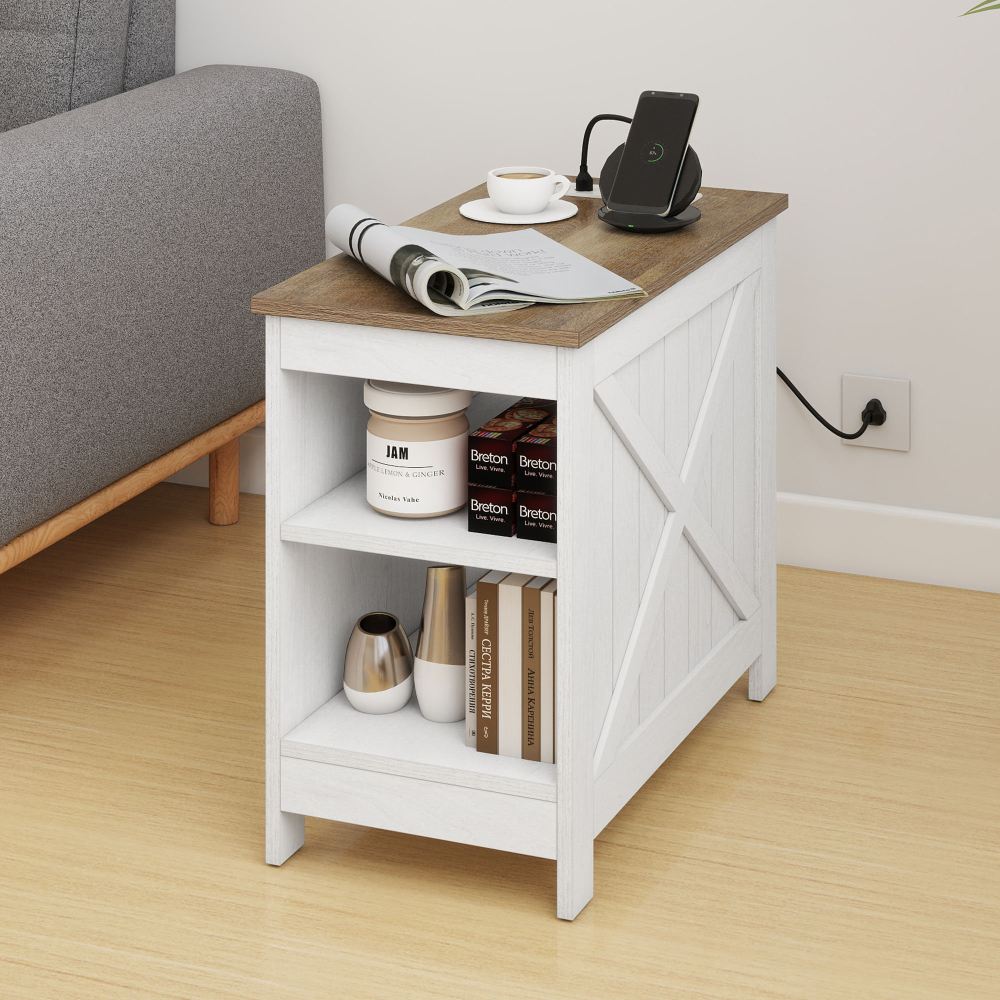 Laurel Foundry Modern Farmhouse Dmitri Farmhouse End Table with ...