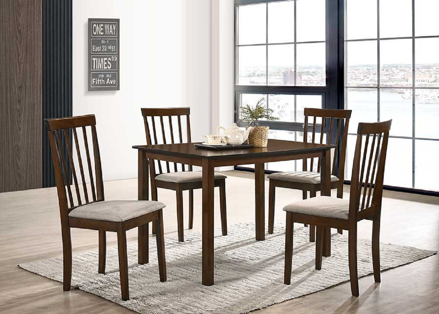 Red Barrel Studio® Echols 5 - Piece Solid Wood Dining Set & Reviews ...
