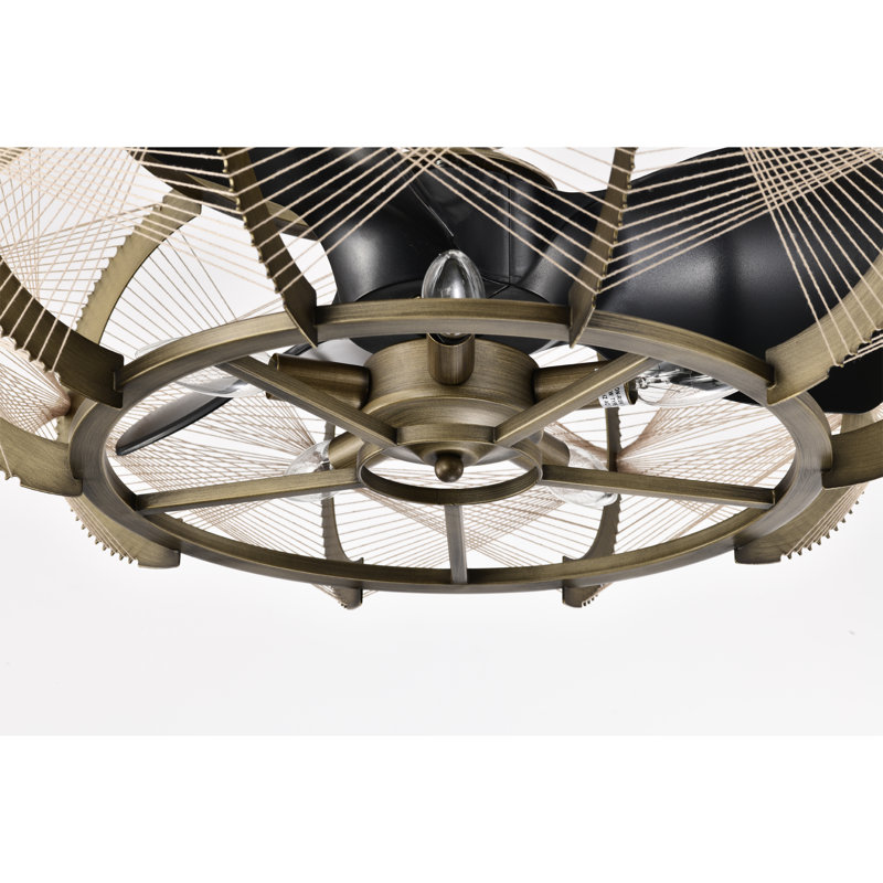 Warehouse of Tiffany Xhosa 25 Inch Rope String Design Ceiling Fan With ...