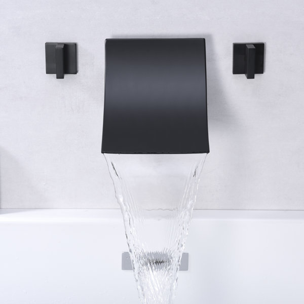 sumerain Bathtub Faucet Wall Mount, High Flow Waterfall Tub Faucet ...