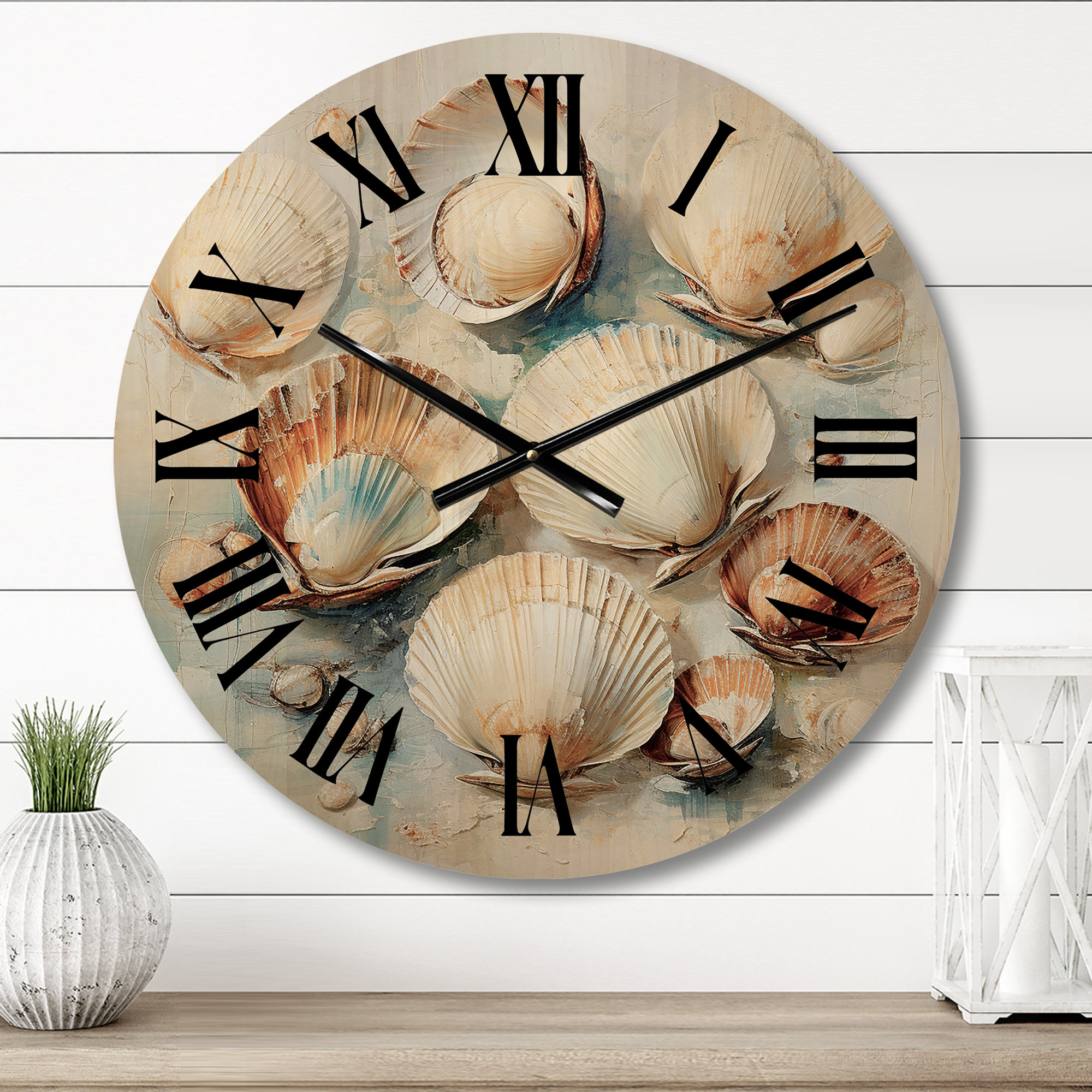 East Urban Home Beige Clam Nautical Treasures I - Animals Oversized ...