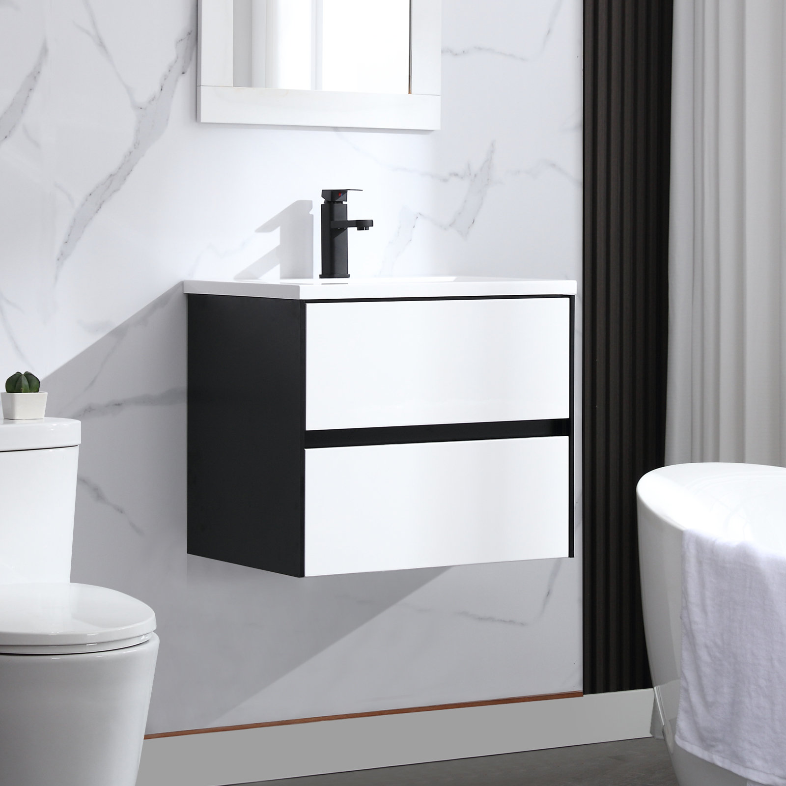 Wade Logan® Brandylynn 24 Wall Mounted Single Bathroom Vanity With