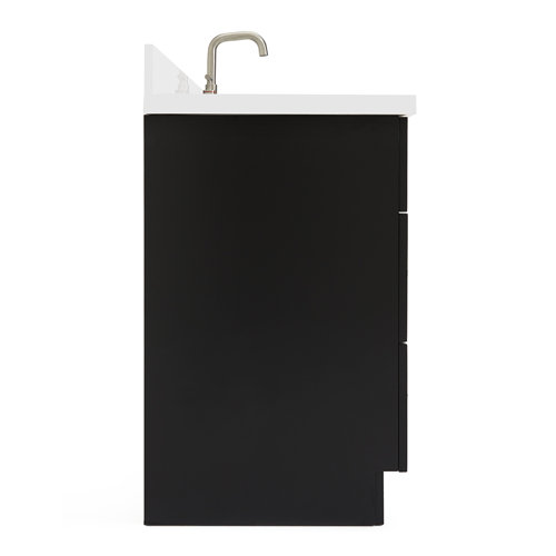 Winston Porter Westman 49'' Single Bathroom Vanity with White Quartz ...