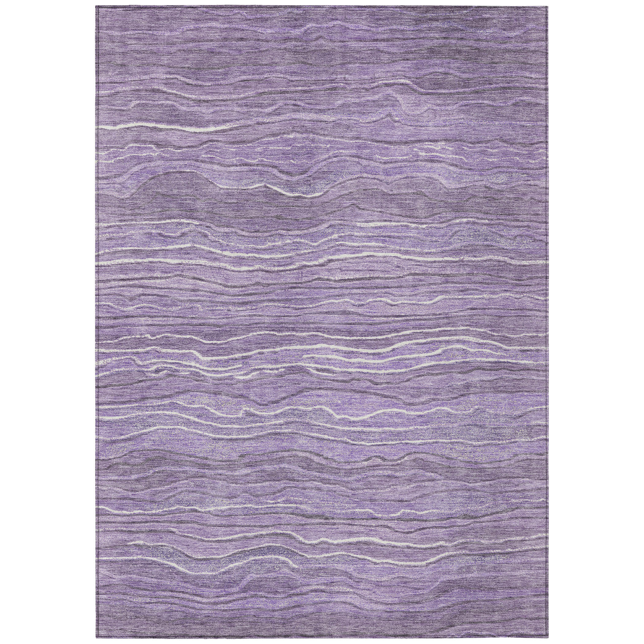 Wrought Studio™ Arpin 10' X 14' Purple And Lavender Abstract Washable ...