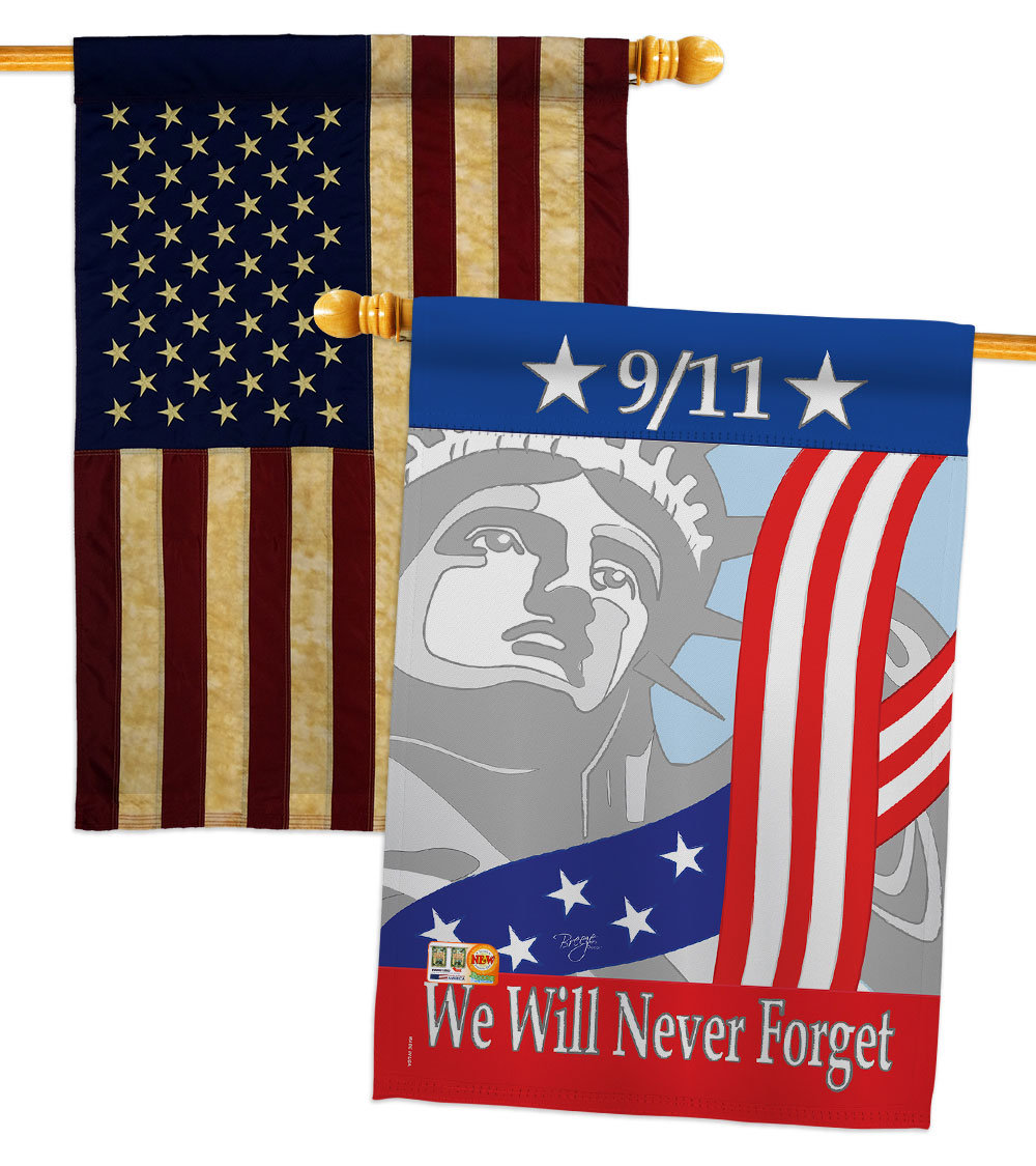 Breeze Decor September 11Th 2-Sided Polyester 40 x 28 in. House Flag ...