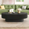Latitude Run® 43.3"W Elegant Oval Coffee Table with 6.8"Thick Tabletop ...