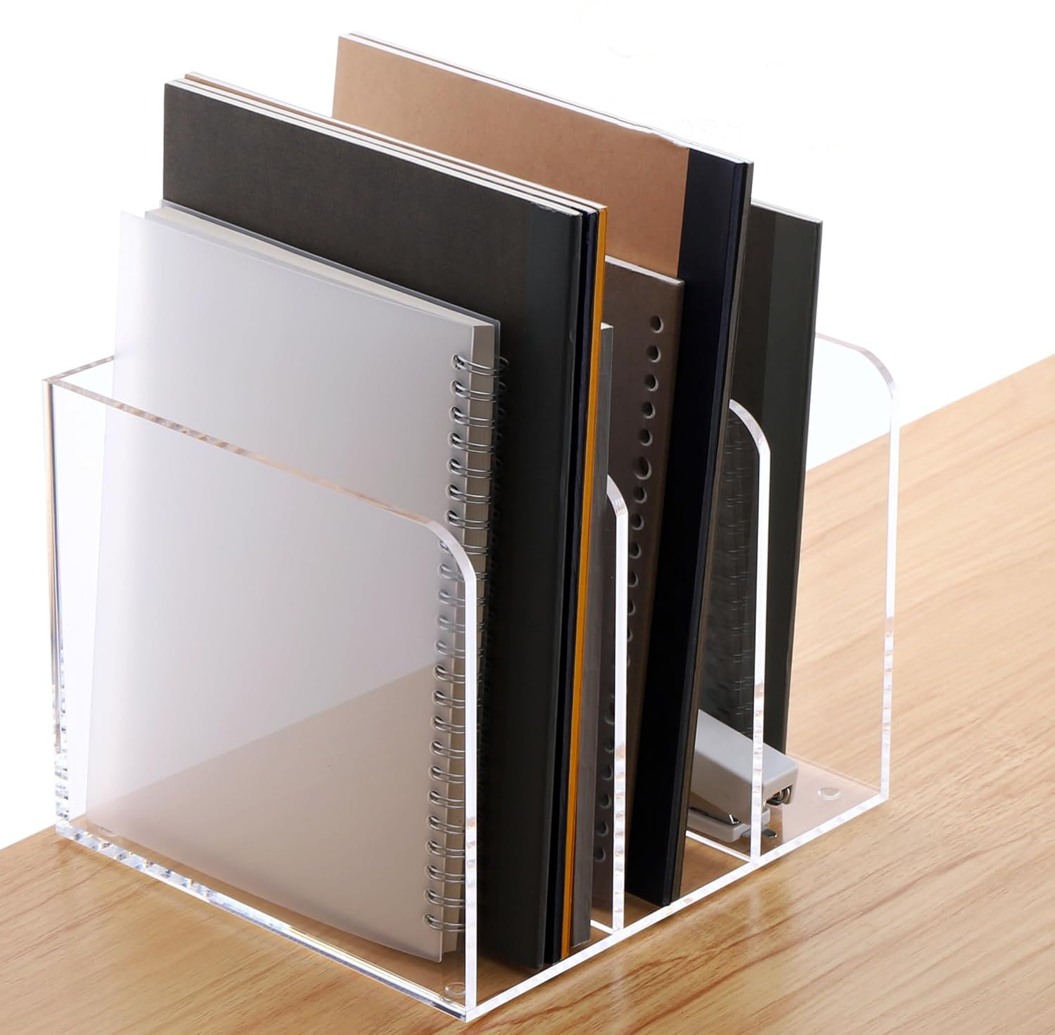 Hokku Designs File Organizer for Desk Clear Acrylic Magazine Holder ...