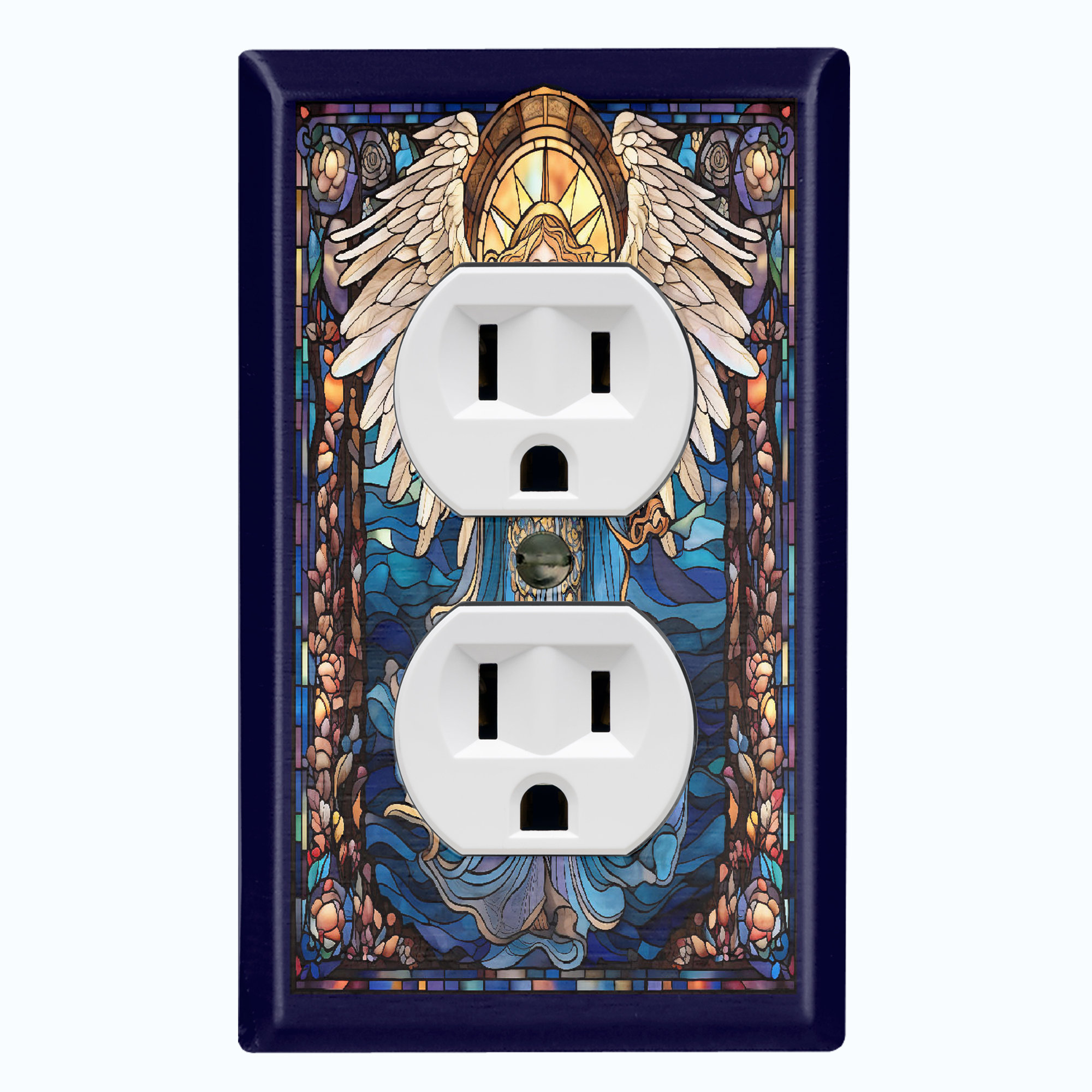 WorldAcc Metal Light Switch Plate Outlet Cover (Christmas Angel Blue ...