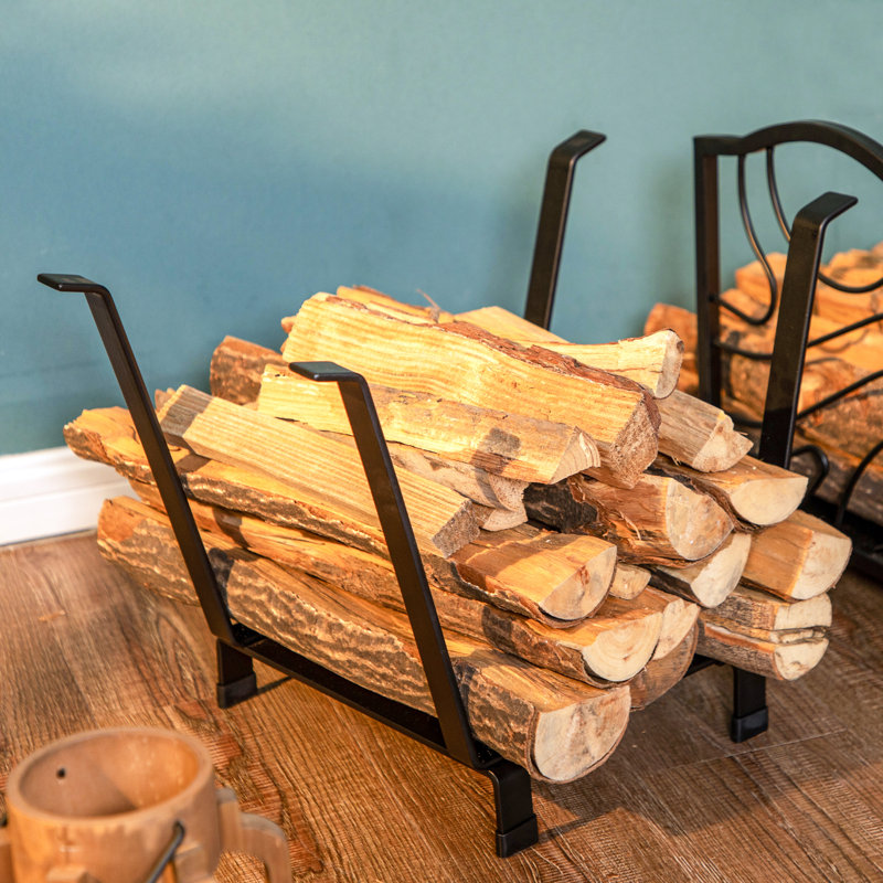 Winston Porter Abhijith Decorative Indoor/Outdoor Firewood Log Rack ...