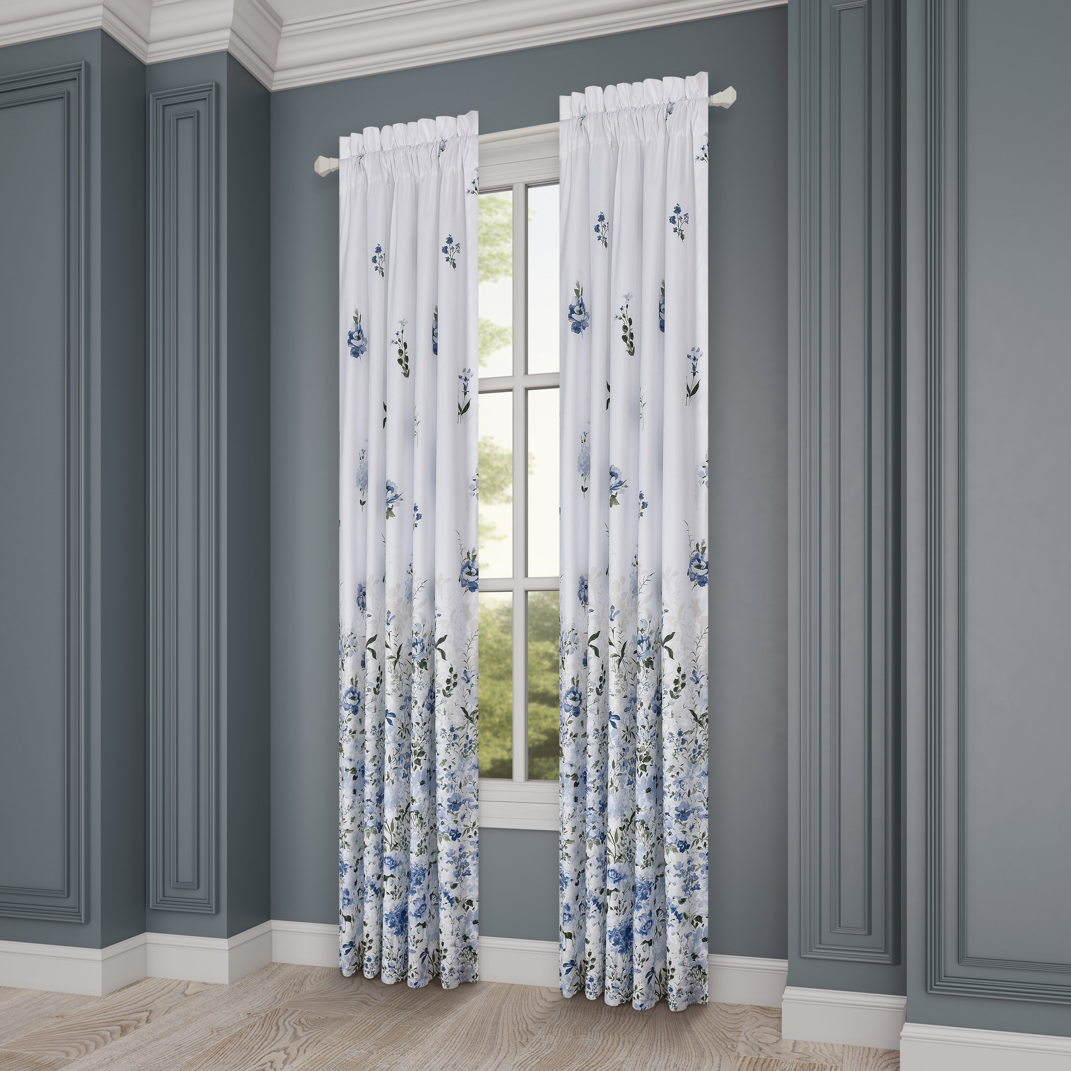 Royal Court Kourtney 84" Window Panel Pair Blue | Wayfair