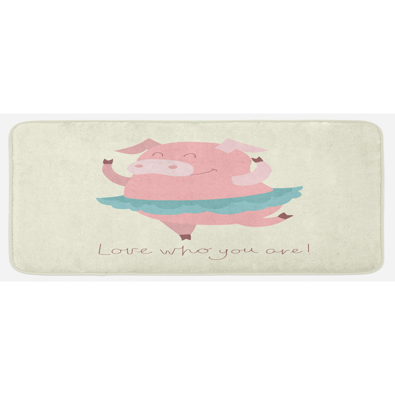 East Urban Home Pig Kitchen Mat | Wayfair