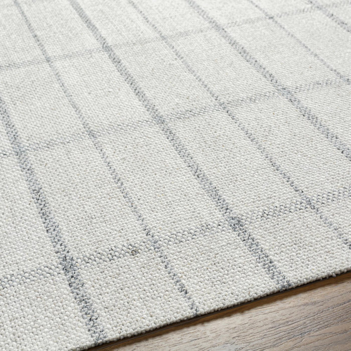 Birch Lane™ Mathers Flatweave Wool Checkered Rug | Wayfair
