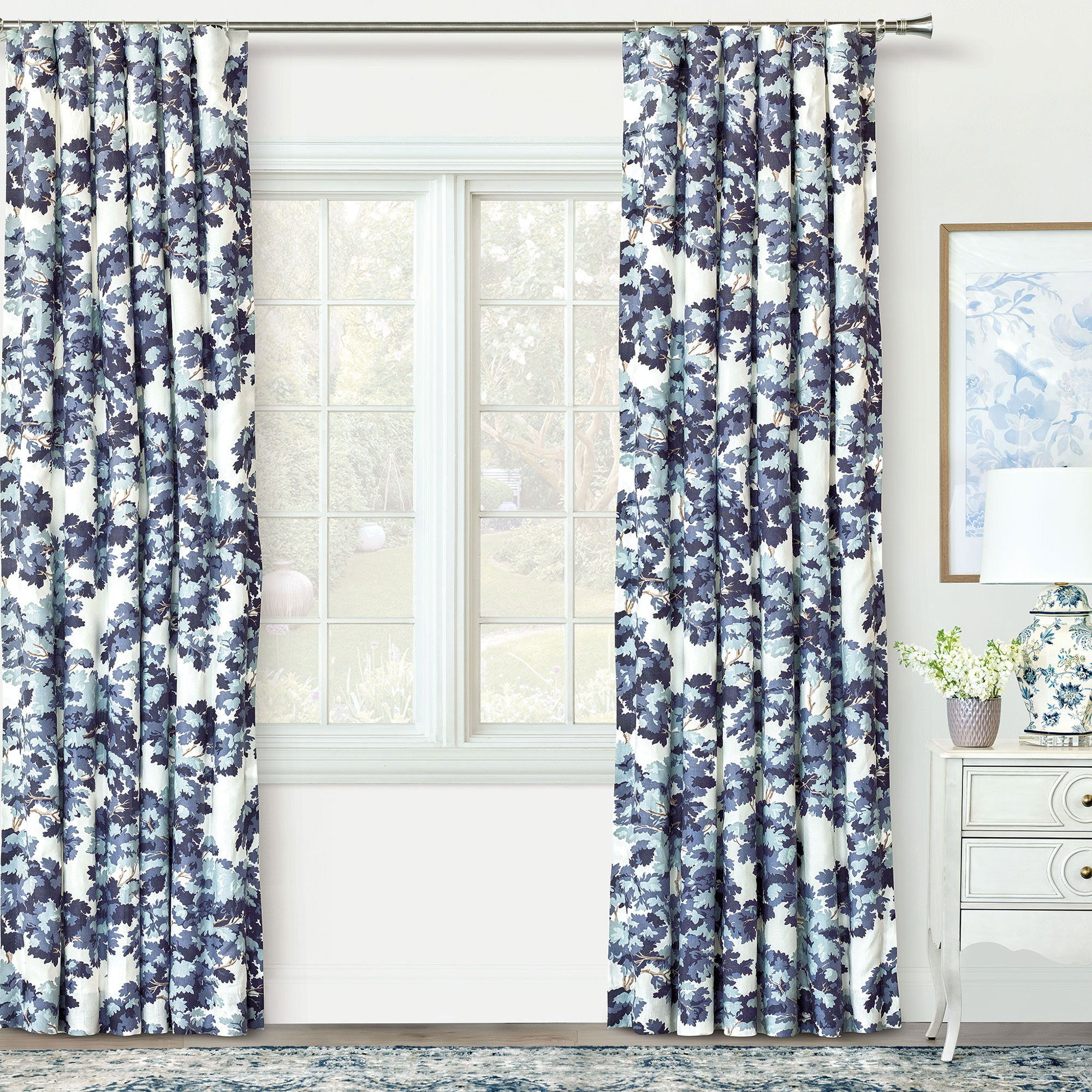 Eastern Accents Beatrice Botanical Curtain Panel - Wayfair Canada