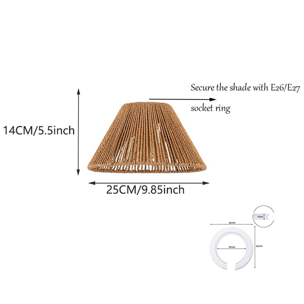 Dakota Fields 3X Boho Rattan Pendant Lamp Replacement Shade Ceiling Fan ...