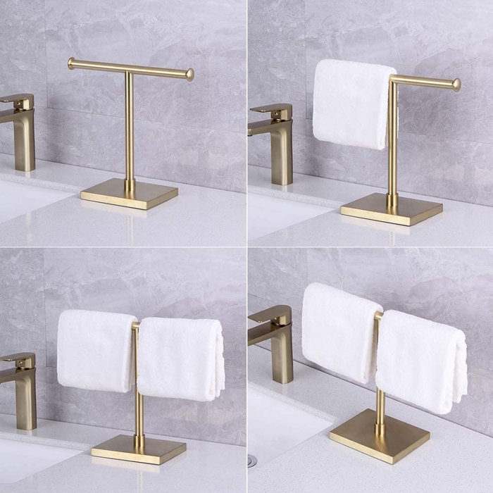 QIANXI Towel Rack Hand Towel Stand, Bathroom Towel Holder Stand SUS304 ...