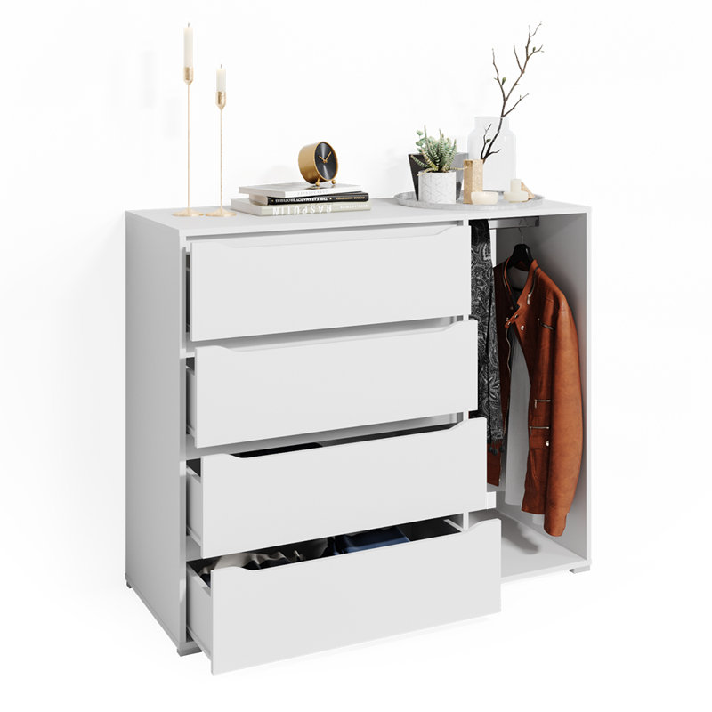 Brayden Studio Ambrette 4 Drawer Combi Chest | Wayfair.co.uk